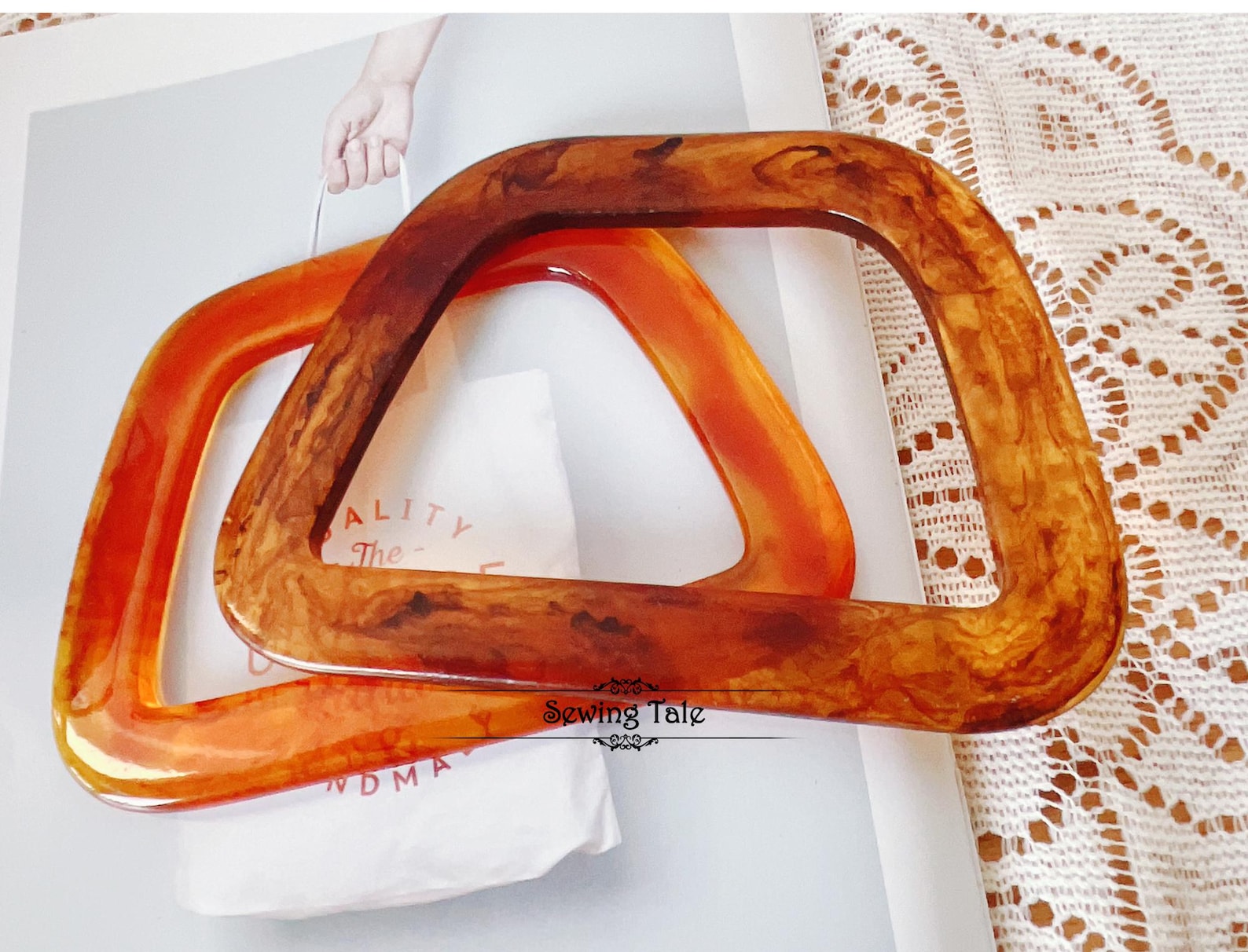 A Pair of Acrylic Purse Handles Resin Handbag Handles (ST_L_1070) - Etsy
