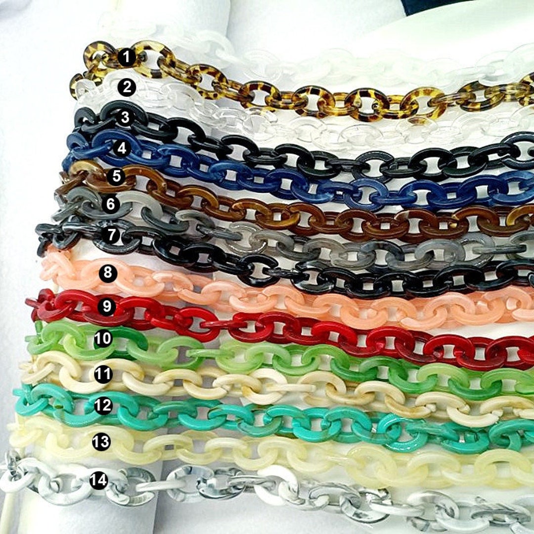 2pcs of 70cm Long Acrylic Links Chain Plastic Chain Links Twist Links ...