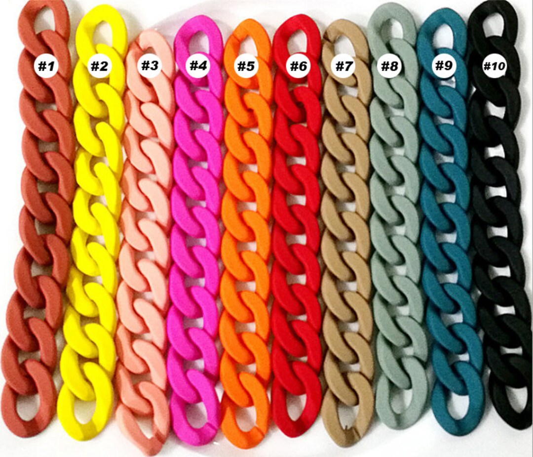 100pcs Acrylic Chain Links Open Link Size 30x20mm Plastic Chain Links ...