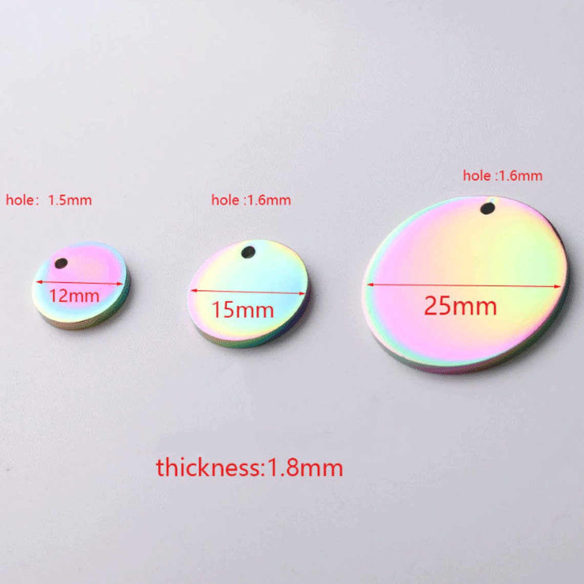 10pcs Round Circle Stainless Steel Tags Stamping Blanks Metal - Etsy