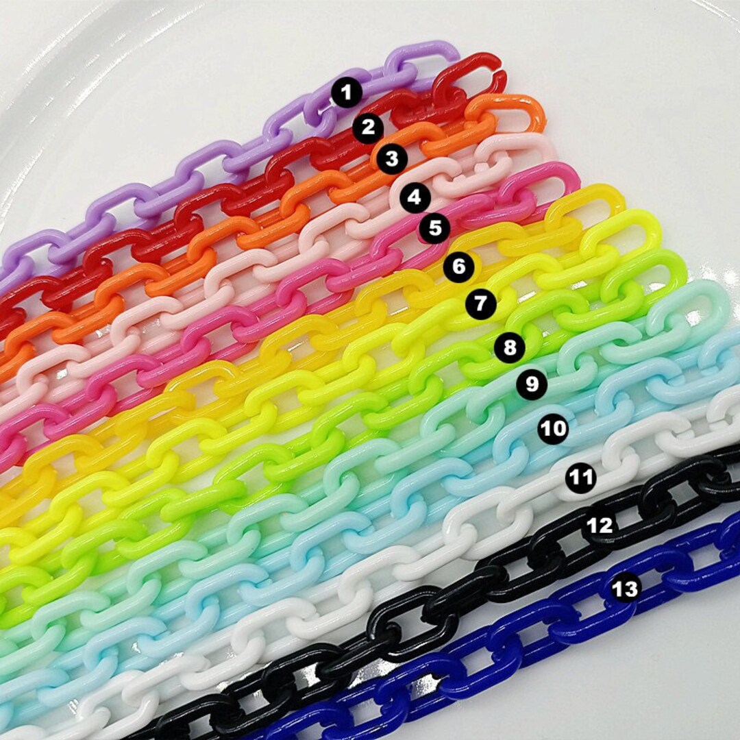 2pcs of 100cm Long Acrylic Links Chain Plastic Chain Links Twist Links ...