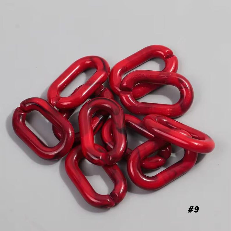 50pcs Acrylic Chain Links Open Link Size 40x24mm Plastic Chain Links ...