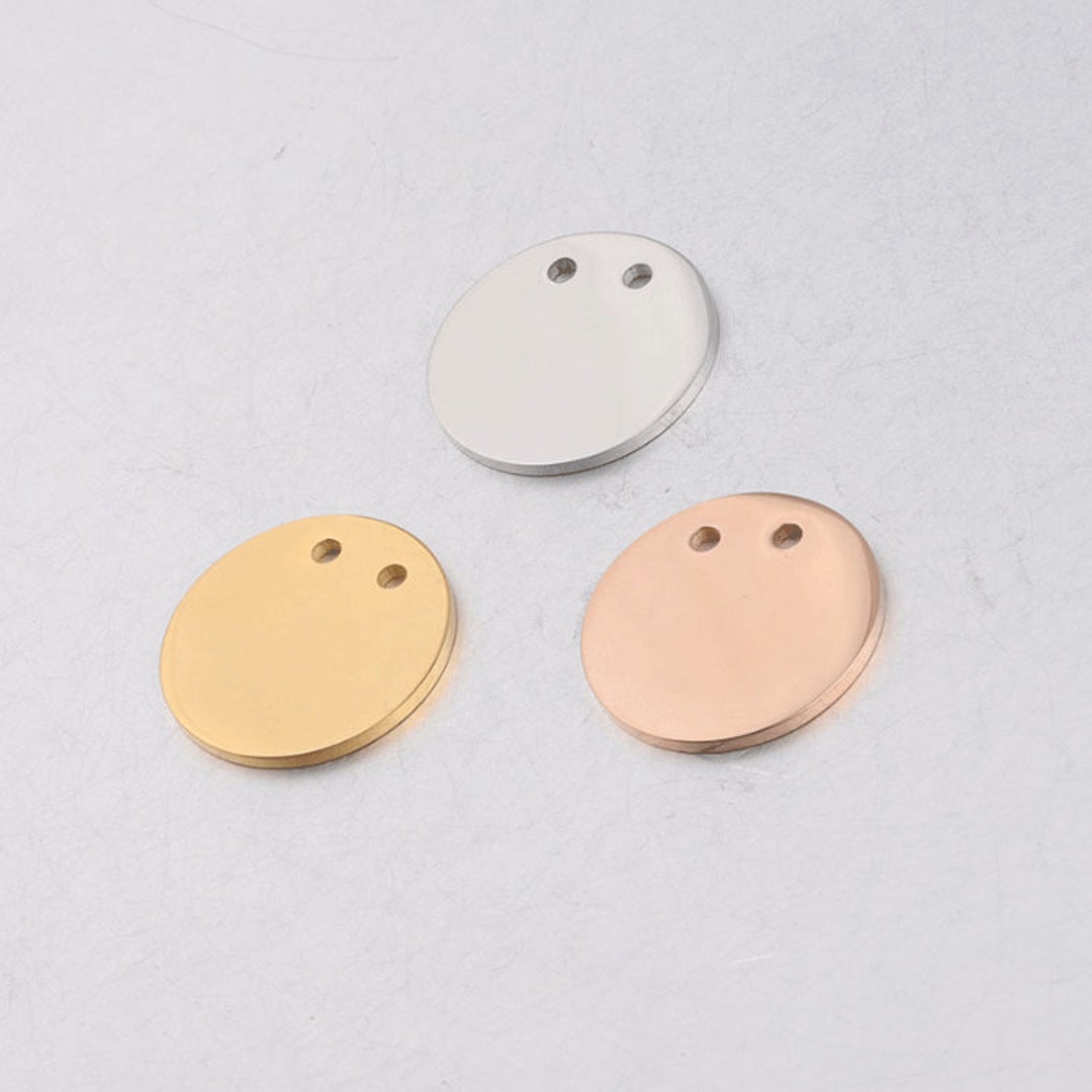 5pcs Round Circle 21mm Stainless Steel Tags Stamping Blanks - Etsy