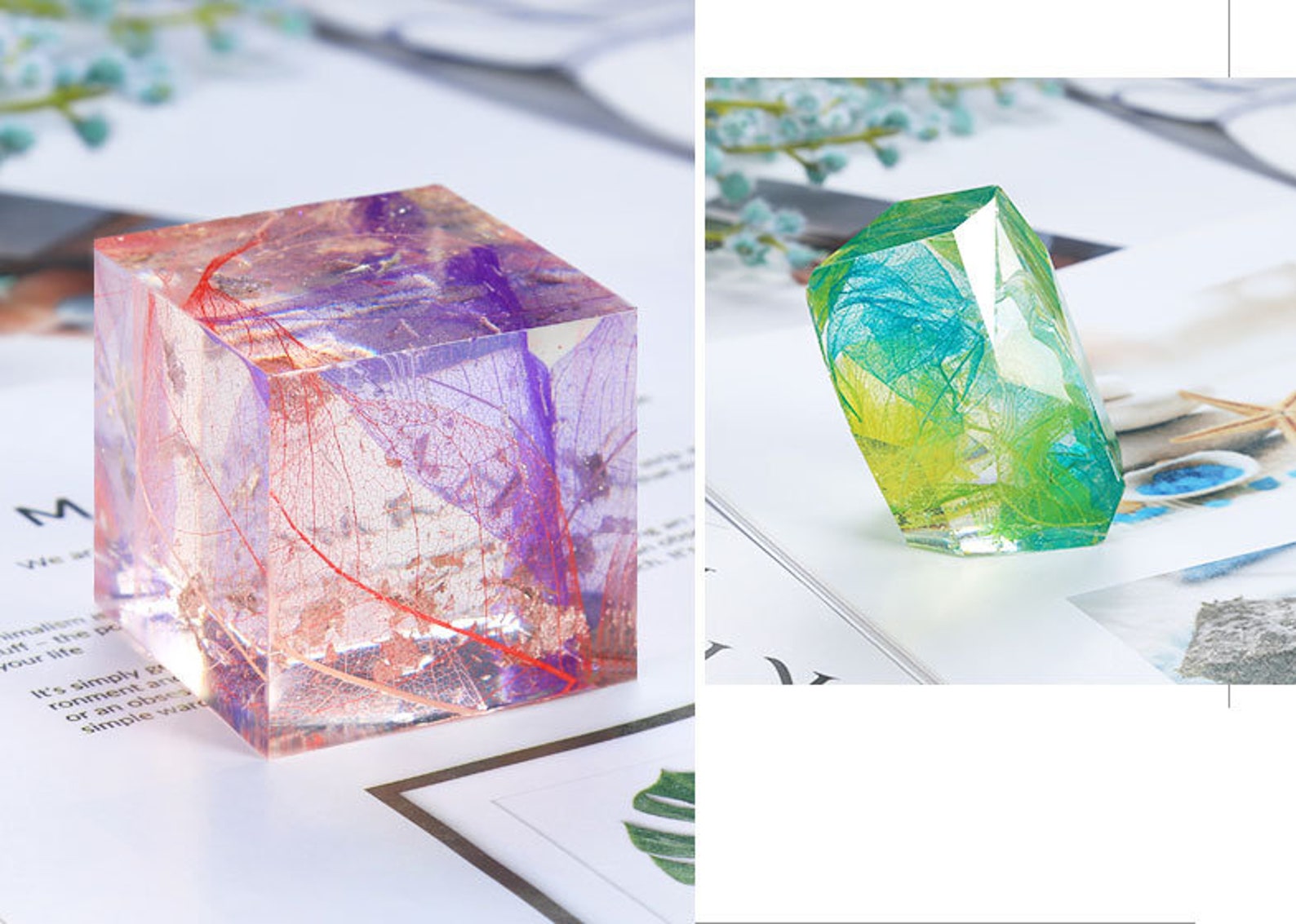 10 Pieces Dried Leaves DIY Resin Craft Fillers Pressed Flowers - Etsy