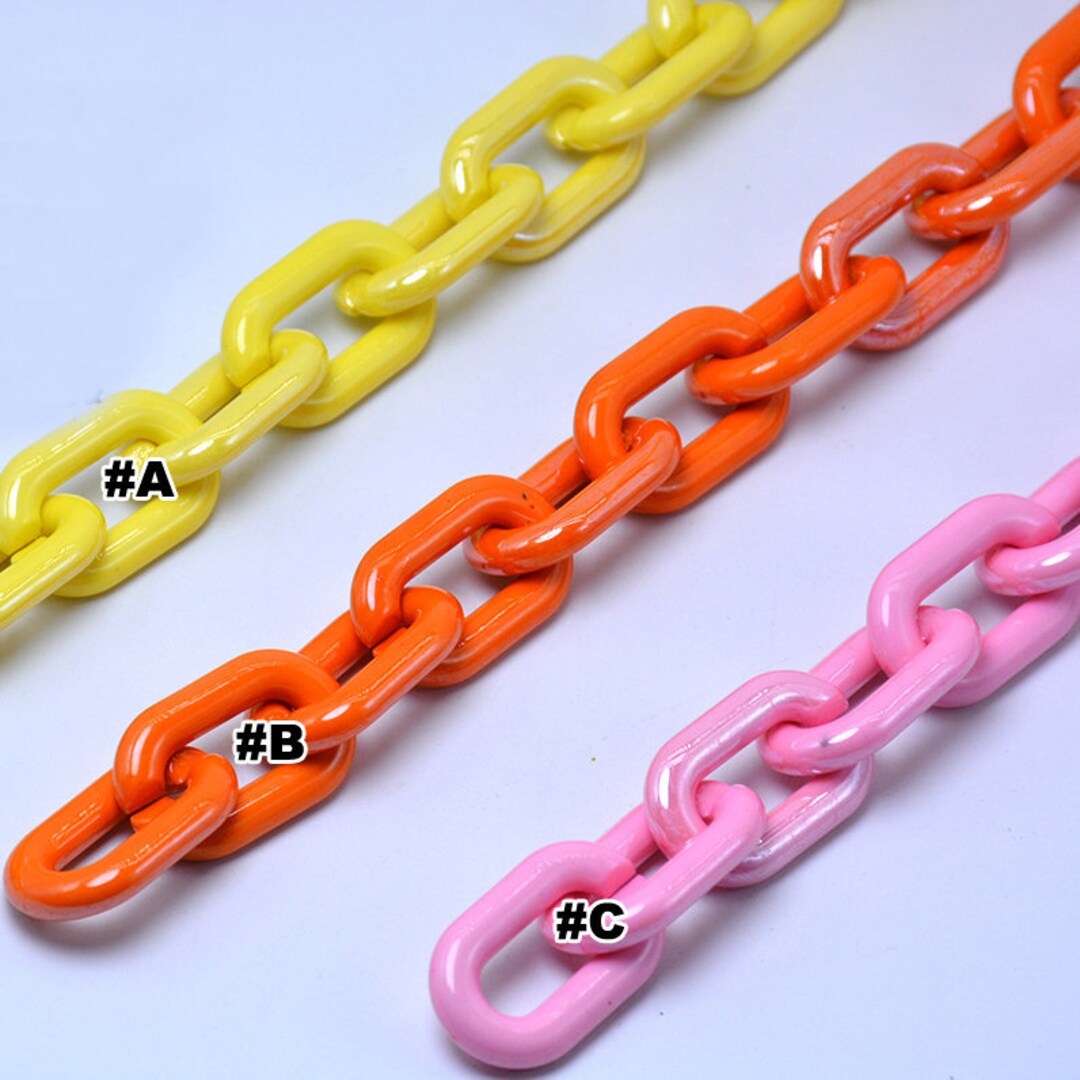 25pcs Acrylic Chain Links Open Link Size 31mmx19mm Plastic Chain Links ...