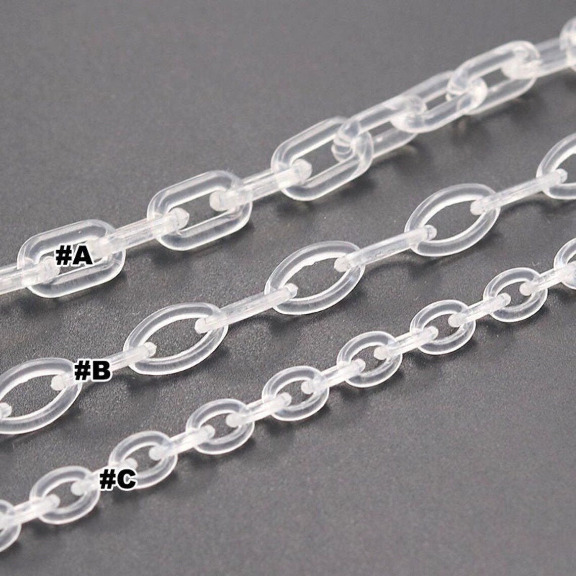 Clear Transparent Acrylic Chain Links Open Link Plastic Chain - Etsy UK