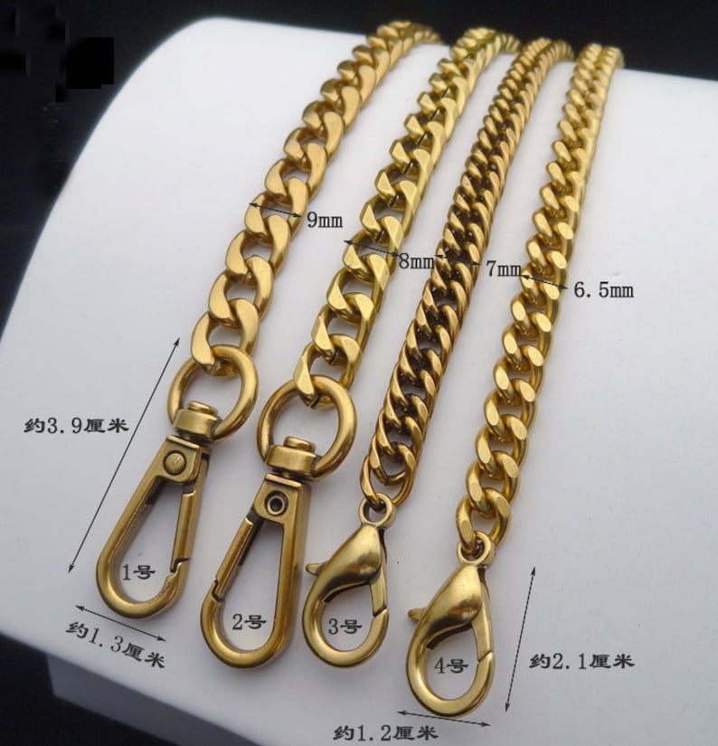 Metal Gold Purse Chain Bag Chain Replacement Strap Purse Chain Bag ...