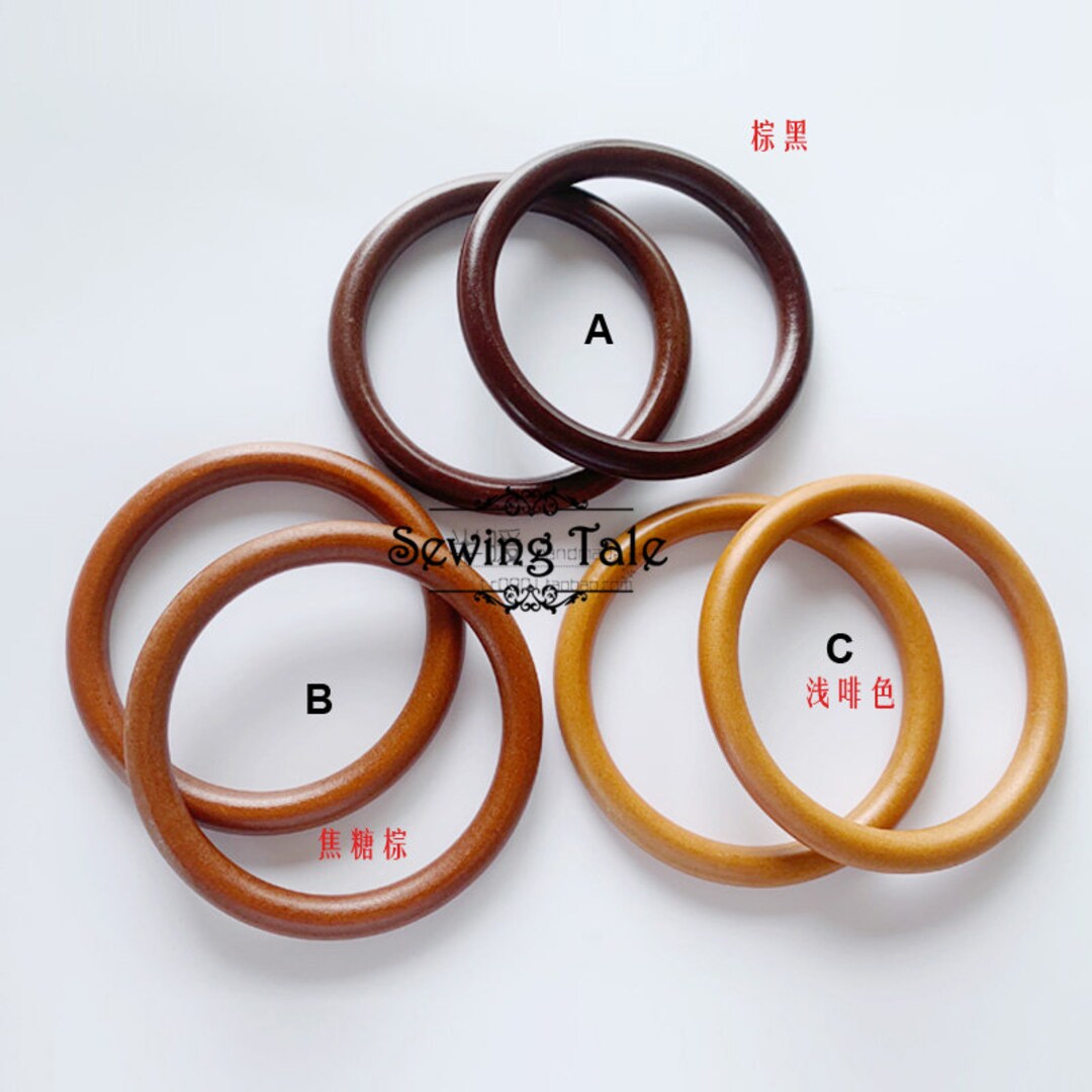 A Pair of Wood Purse Handles 14cm Round Handbag Handles Handbag ...