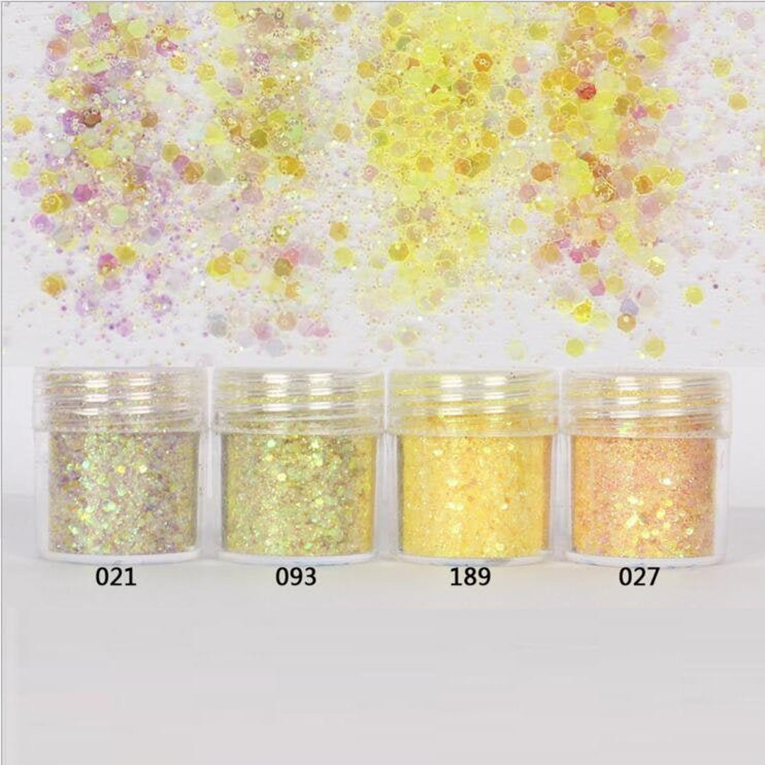 A Set of 4 Boxes Holographic Mixed Glitter Powder Silicon Mold Filler ...