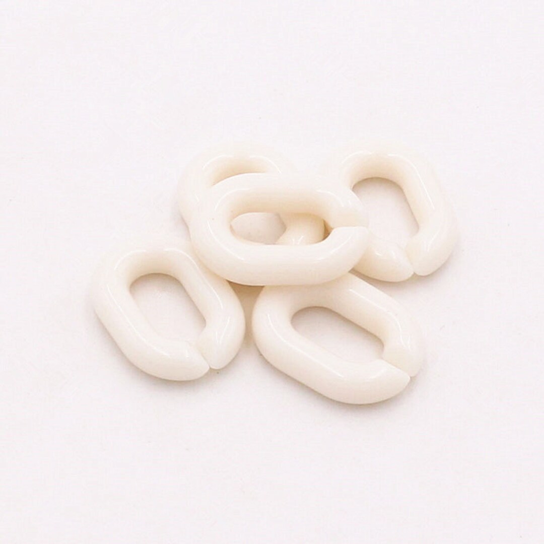 50pcs Acrylic Chain Links 15x20mm Plastic Links Open Links Matte ...