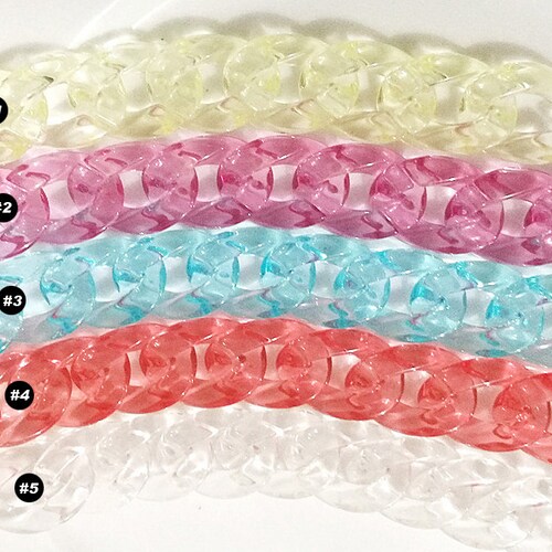 25pcs Translucent Acrylic Chain Oval Links 30x20mm Plastic - Etsy