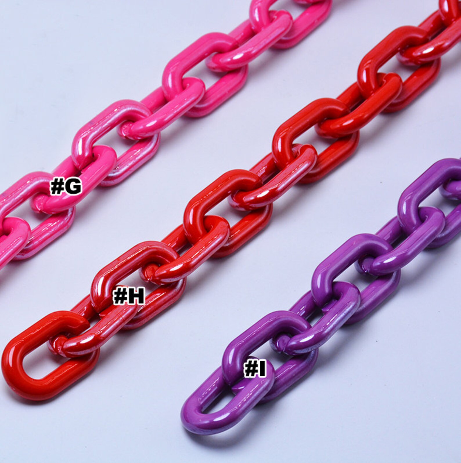 25pcs Acrylic Chain Links Open Link Size 31mmx19mm Plastic | Etsy