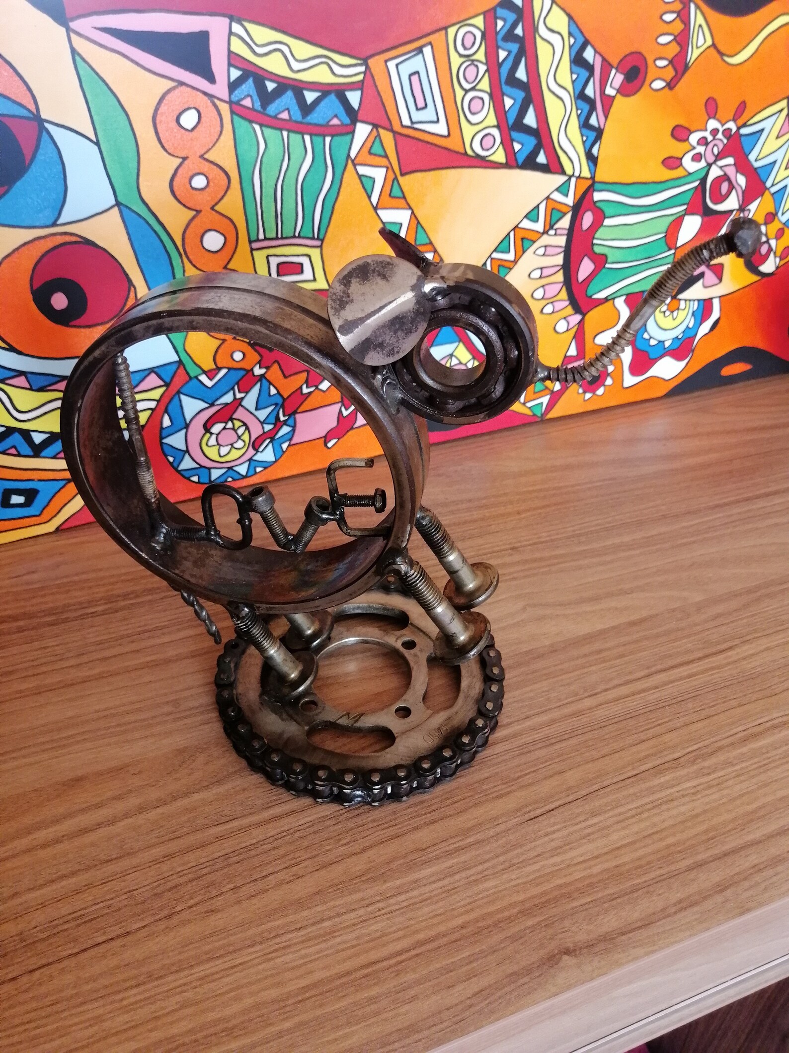 Elephant Metal Sculpture Recycled Metal Art Sculpture Morrocan Work Art ...