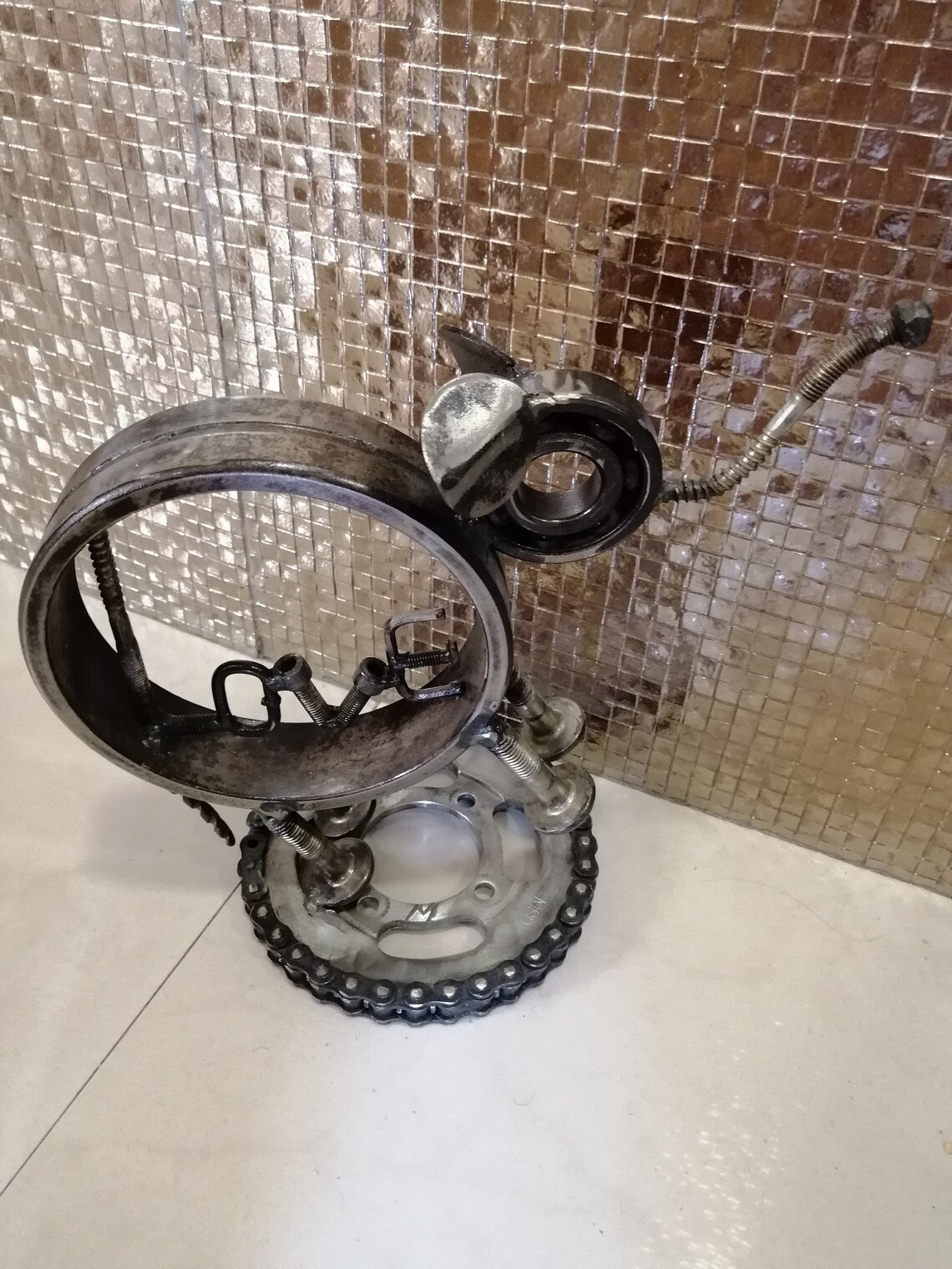 Elephant Metal Sculpture Recycled Metal Art Sculpture Morrocan Work Art ...