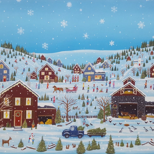 Winter Folk Art - Etsy