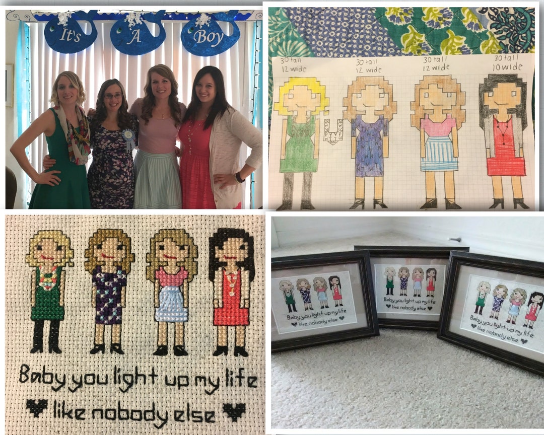 Custom Cross Stitch- Perfect for a Group of Friends - Etsy