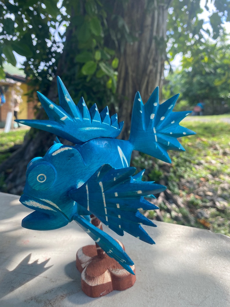 Wood Carved 3D Fish Puzzle Jamaican Souvenir, Adults, Kids Gift, Wooden ...
