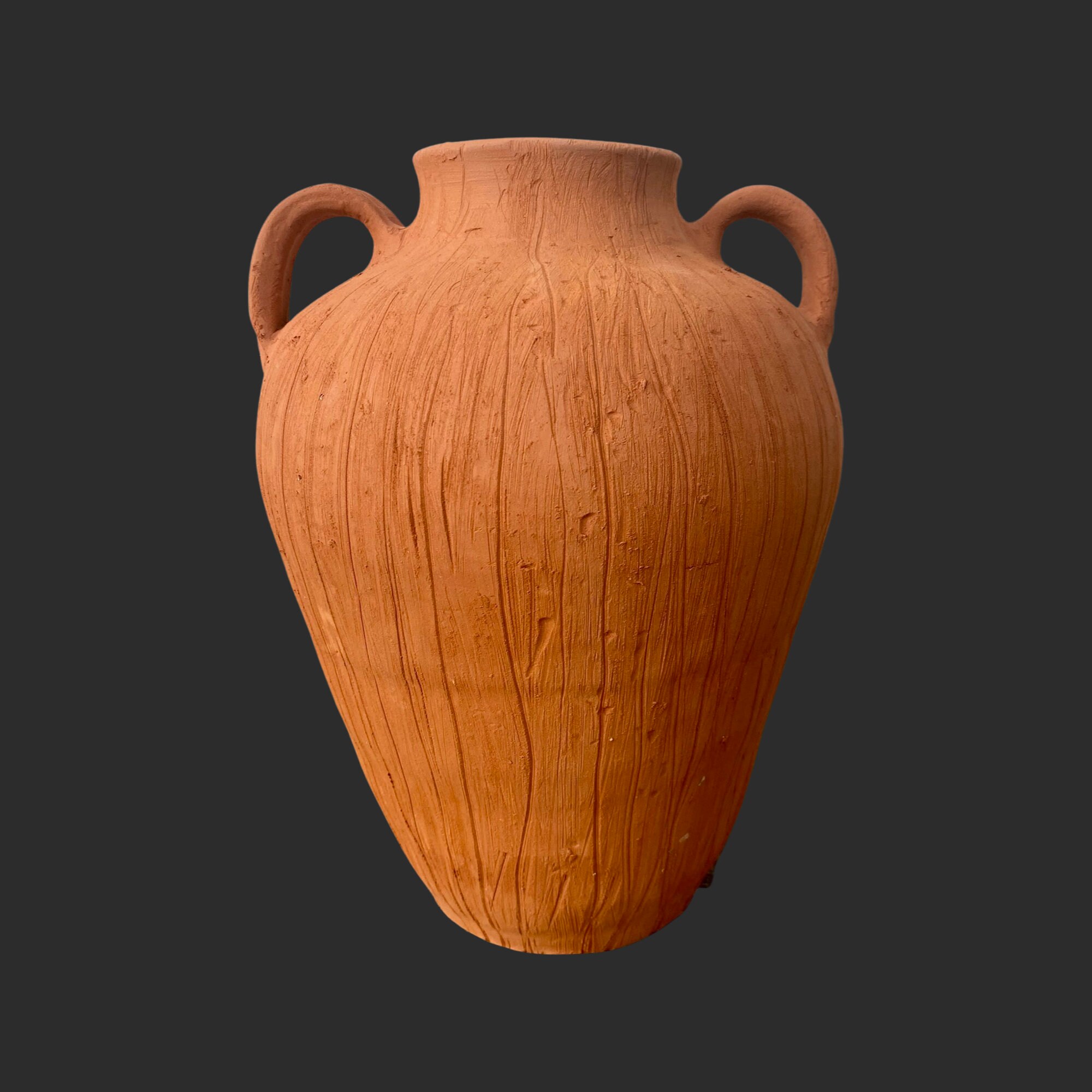 Large Textured Terracotta Vase. Indoor/outdoor Garden Planter, Handmade ...