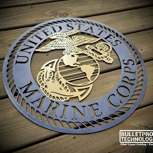 US Marine Corps Metal Sign USMC Sign Authorized Seller - Etsy
