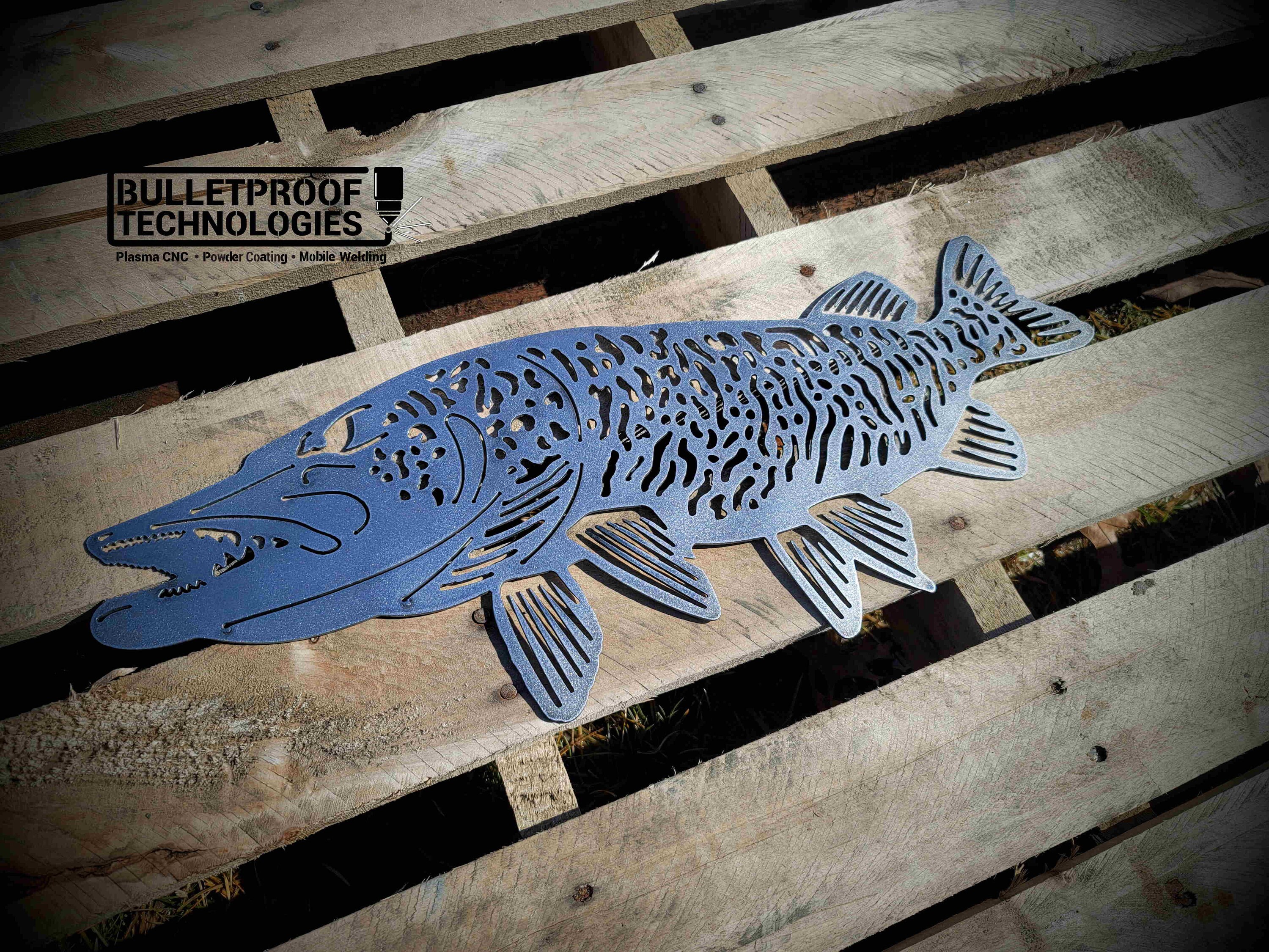 Muskie Metal Sign Fishing Sign - Etsy