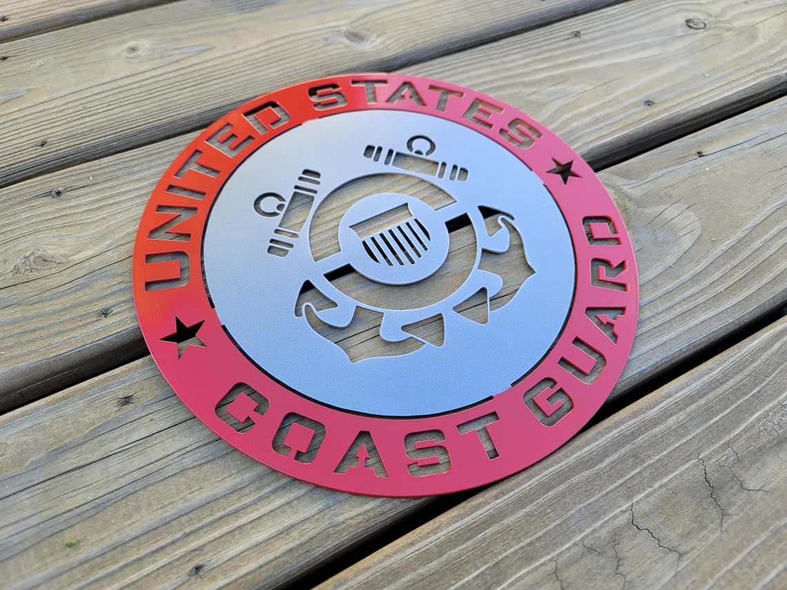 US Coast Guard Metal Sign Miltary Pride Custom Metal Sign - Etsy