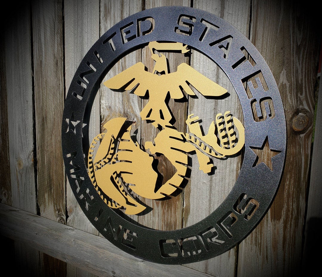 US Marine Corps Metal Sign -- Authorized Seller for USMC Logo -- USMC ...