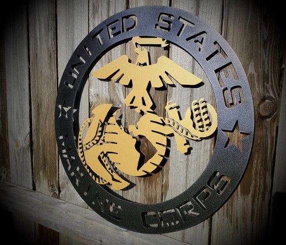 US Marine Corps Metal Sign Authorized Seller for USMC Logo - Etsy