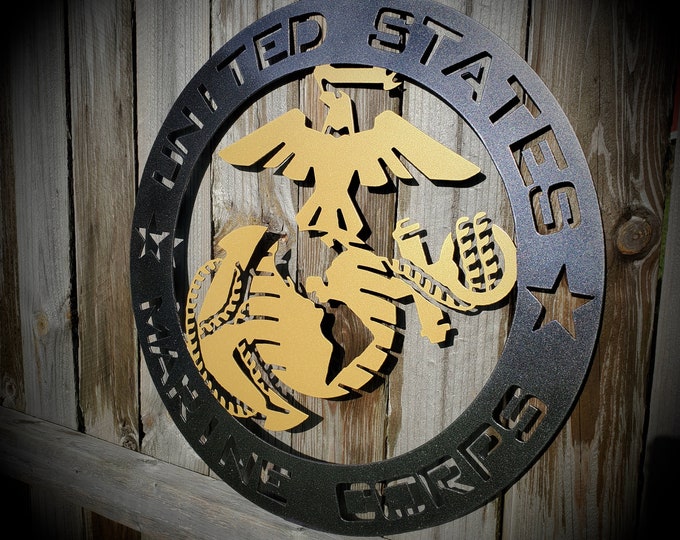 US Marine Corps Metal Sign -- Authorized Seller for USMC Logo -- USMC ...