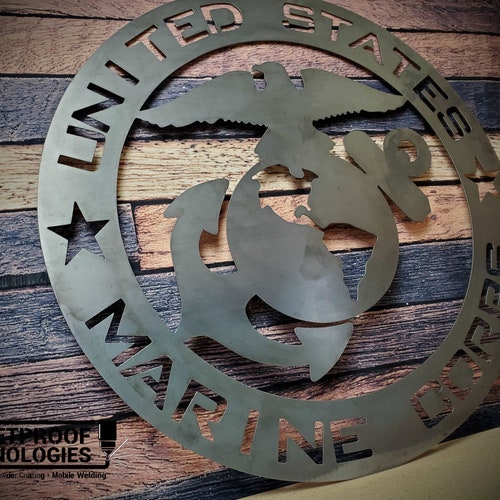 US Marine Corps Metal Sign Authorized Seller for USMC Logo - Etsy