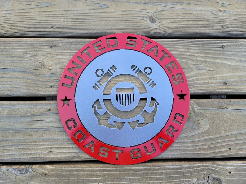 US Coast Guard - Metal Sign- Miltary Pride- Custom Metal Sign - Etsy