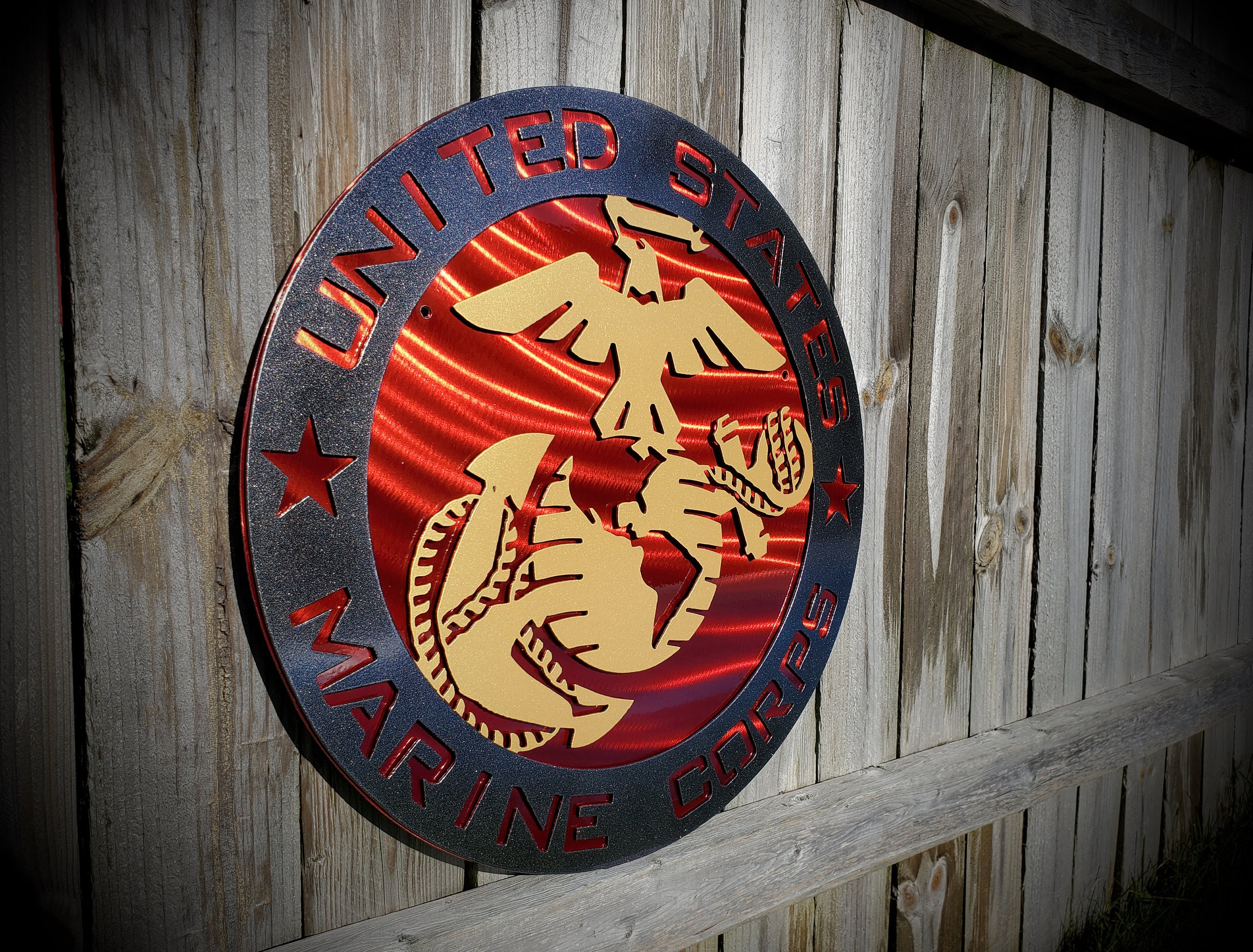 US Marine Corps 3 Tone Metal Sign Authorized Seller for | Etsy