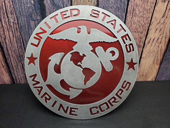 US Marine Corps 3 Tone Metal Sign Authorized Seller for | Etsy