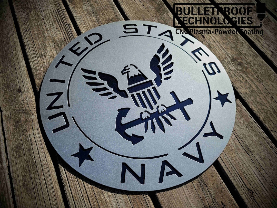 US Navy Metal 2 Tone Sign - Etsy