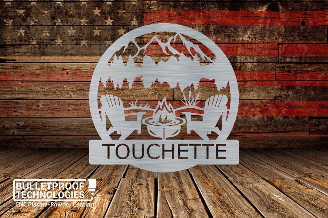 Camping Monogram Sign- Lake Monogram Sign- Metal Sign - Etsy