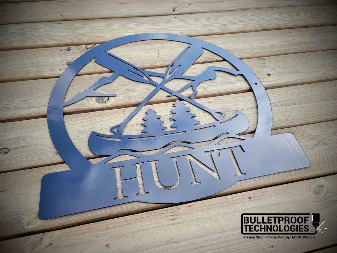 Canoe & Oars Monogram Sign-metal Sign - Etsy