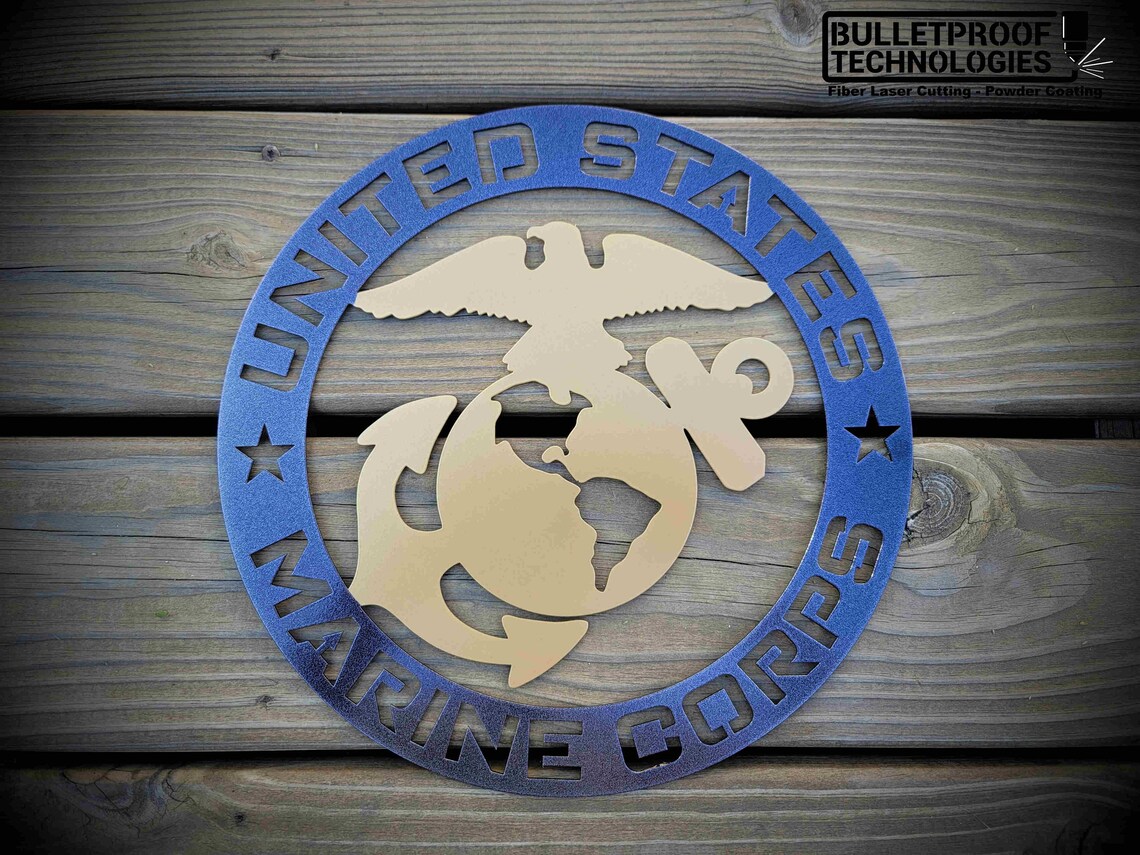 US Marine Corps Metal Sign Authorized Seller for USMC Logo - Etsy