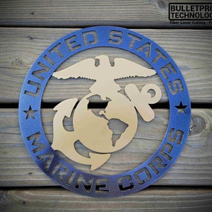 US Marine Corps Metal Sign -- Authorized Seller for USMC Logo -- USMC ...
