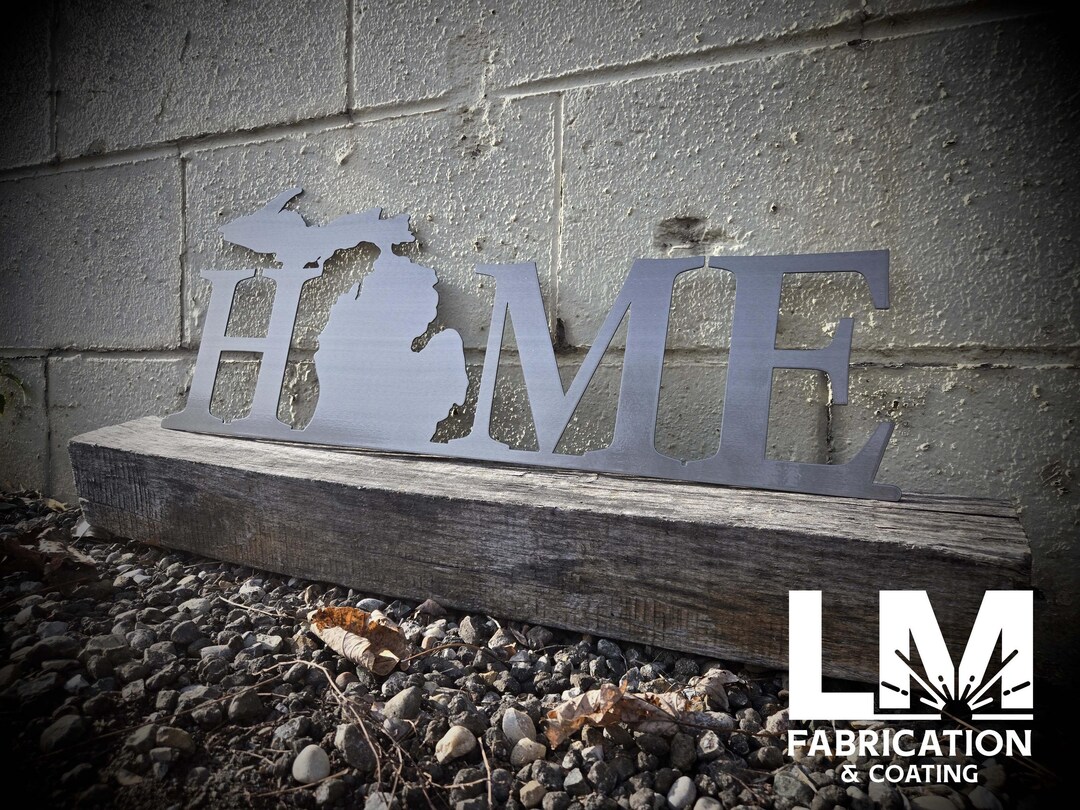 Michigan Home Metal Sign, Wall Hanging Art, Michigan Pride, Home Signs ...