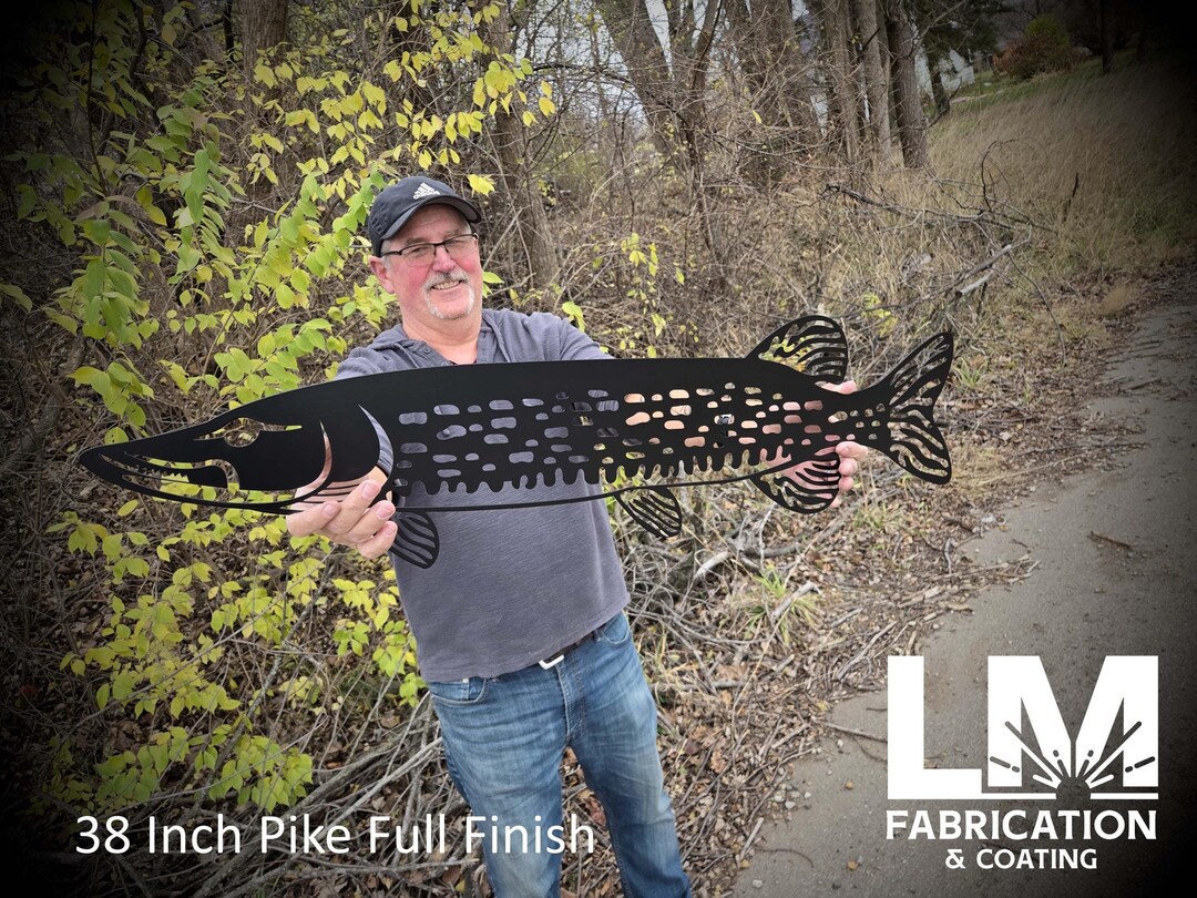 Large Pike Metal Sign, Fishing Sign, 38" Pike - Etsy