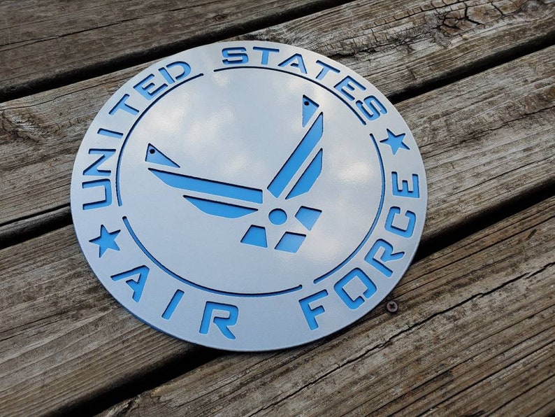 US Air Force Metal Sign w/ Backer Miltary Gift Personal | Etsy