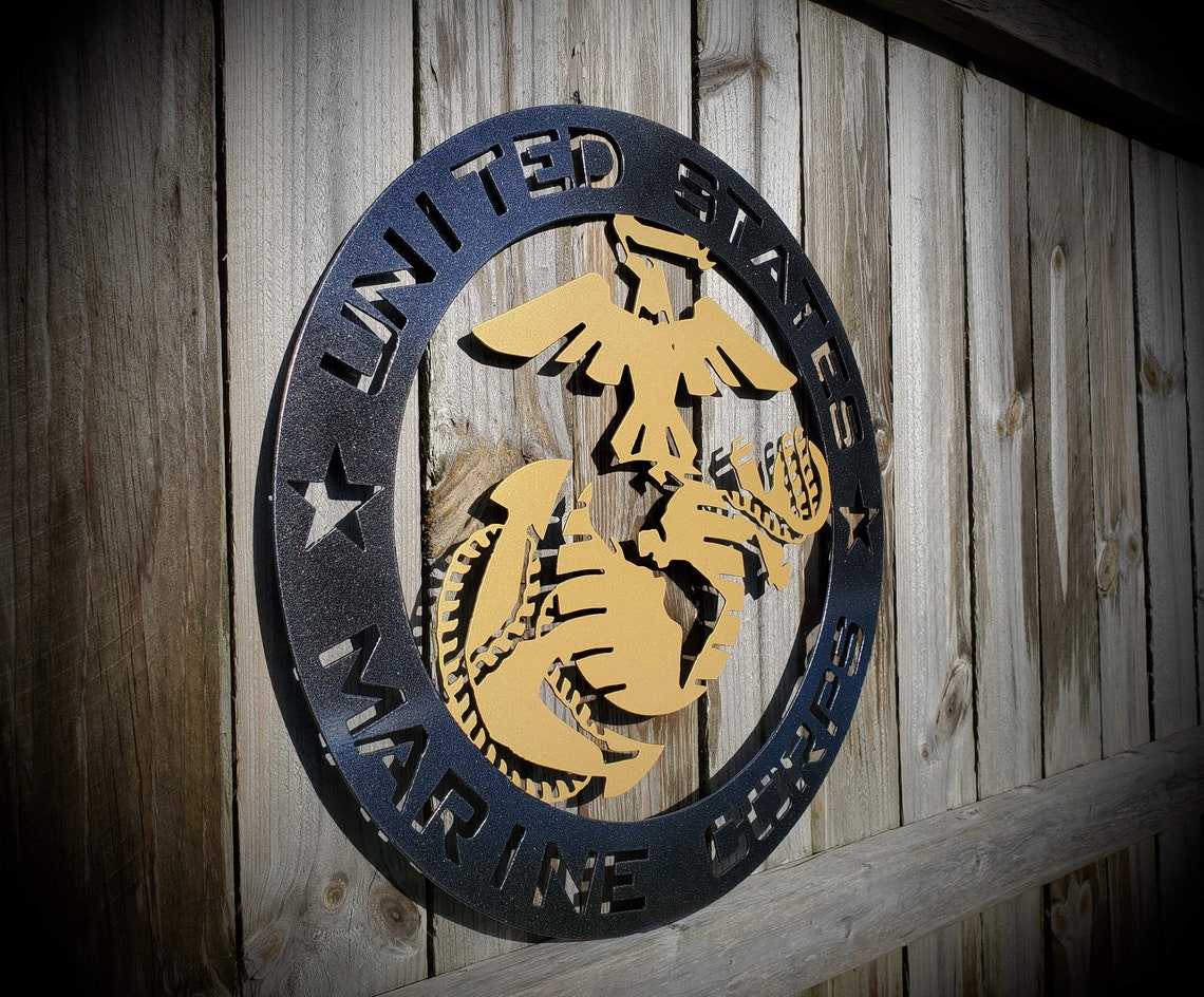 US Marine Corps Metal Sign Authorized Seller for USMC Logo | Etsy