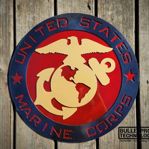 US Marine Corps Metal Sign Authorized Seller for USMC Logo - Etsy