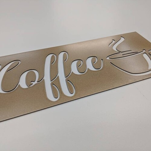 Coffee Metal Sign Metal Wall Art Coffee Sign Metal Words - Etsy