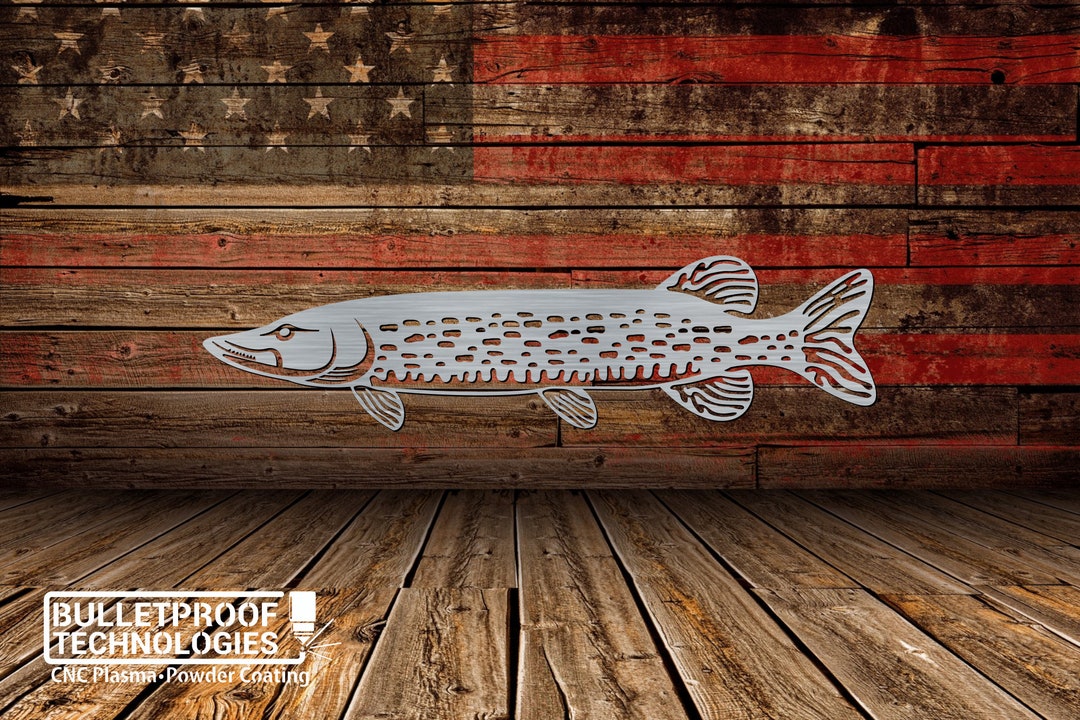 Pike Metal Sign, Fishing Sign - Etsy