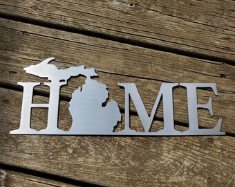 Michigan Metal Art | Etsy