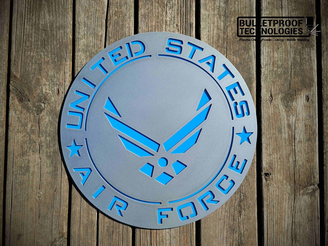 US Air Force Metal Sign W/ Backer Miltary Gift Personal | Etsy