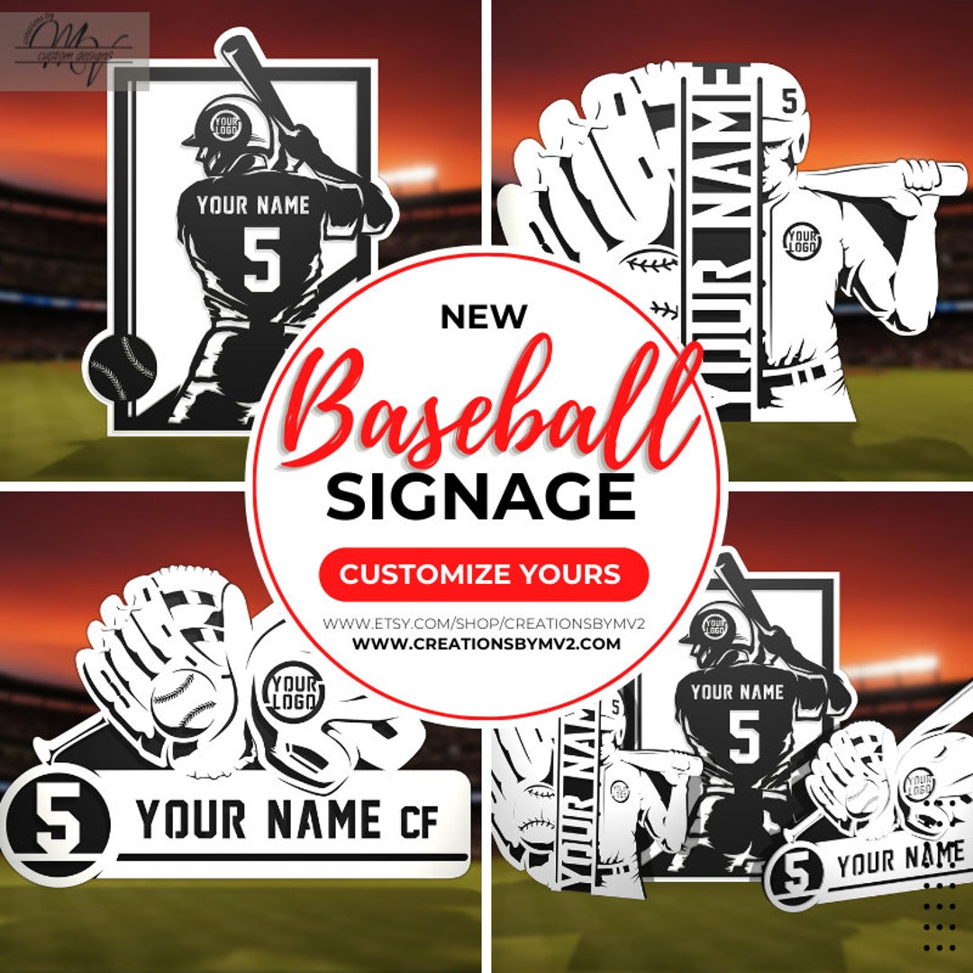 Baseball Themed Signs- Customized for Your Team or Player! - Etsy