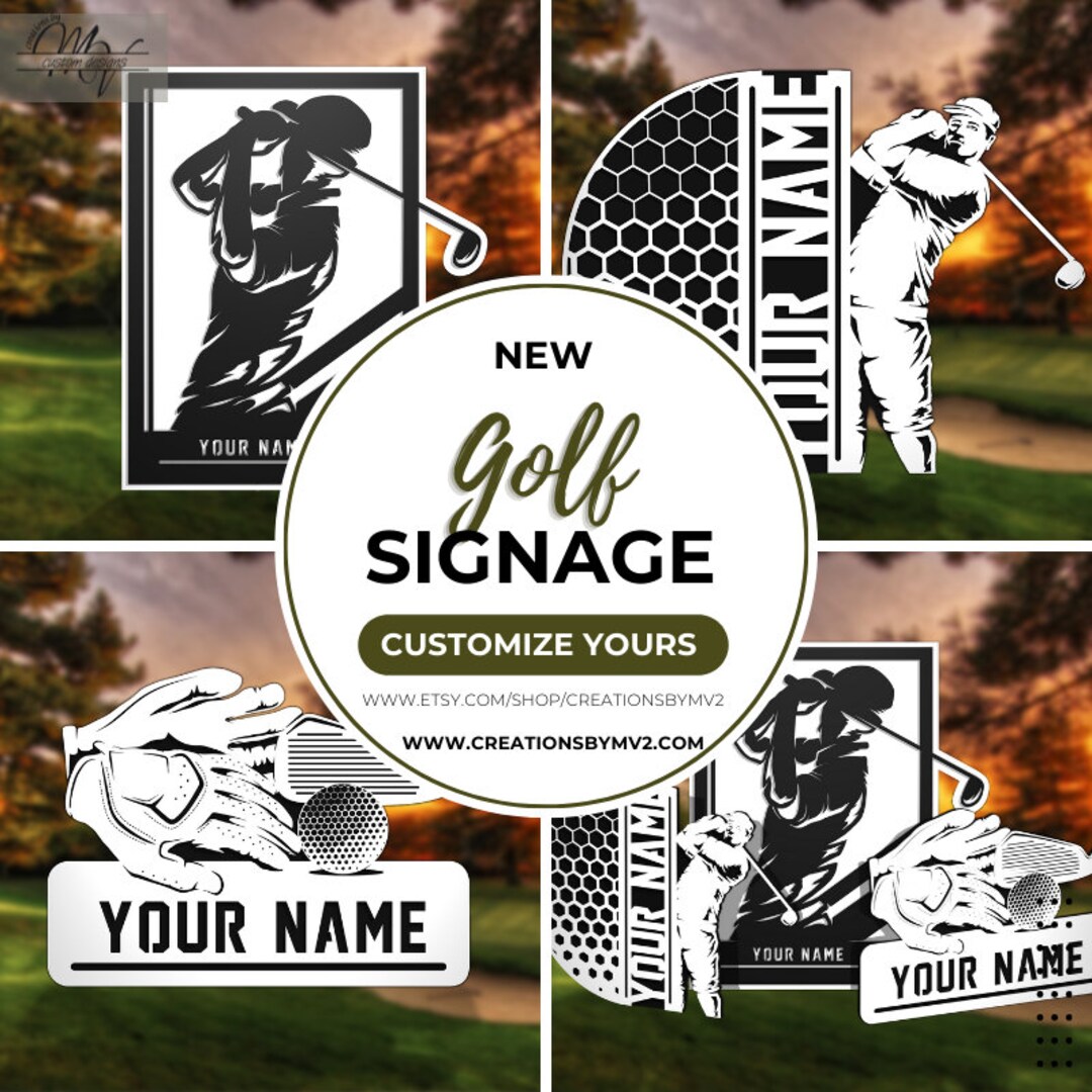 Golf Themed Signs- Customized for Your Team or Player! - Etsy