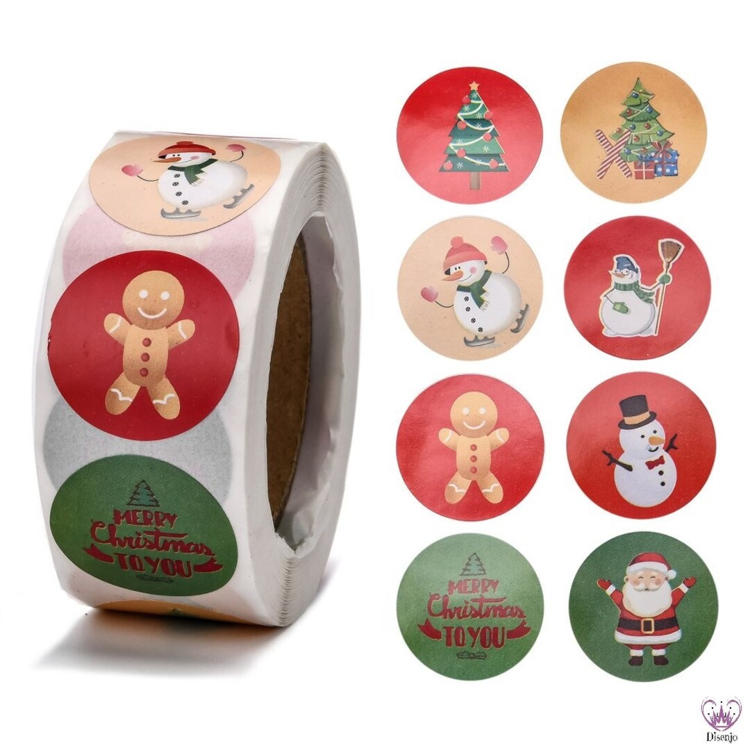 500 X Stickers CHRISTMAS MOTIVE 25 Mm Labels / Gift Stickers - Etsy