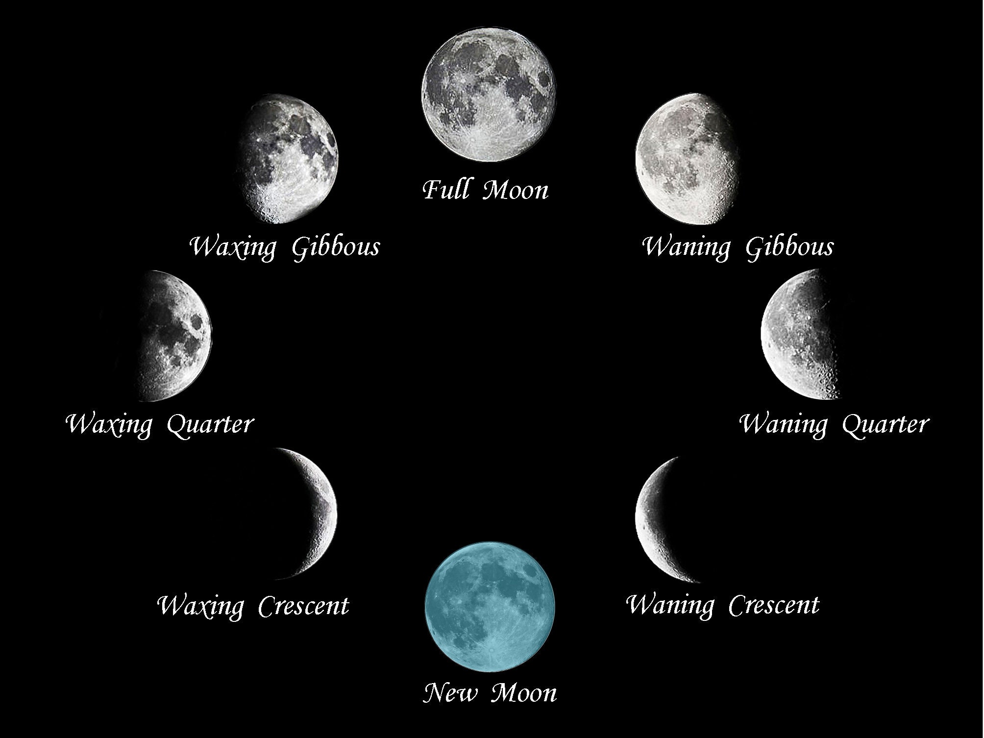 Birth Moon Necklace Personalized Moon Phase Necklace Full | Etsy